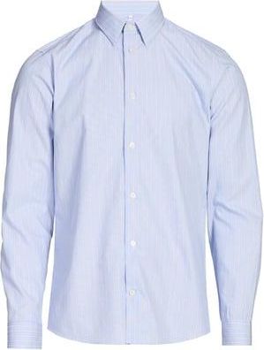 Au Printemps Paris Gerades Baumwollhemd - Blau