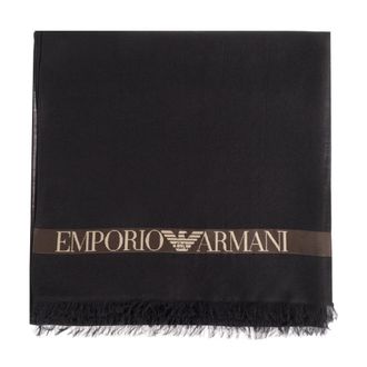Emporio Armani Logo Schal - - Accessories - Herren - Schwarzk - ONE SIZE