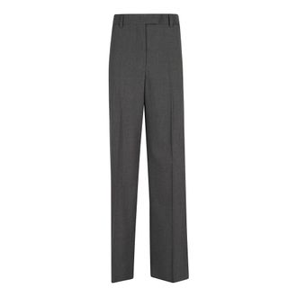 Valentino Garavani Mohair Canvas Hose mit Frontverschluss - - Trousers - Damen - Grau - M