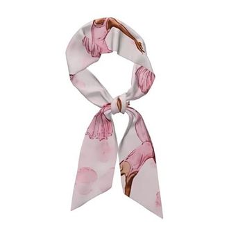 Generic Ballerine Foulard pour femme pour sac &agrave; main en satin de soie aquarelle pour le sport, le yoga, le visage