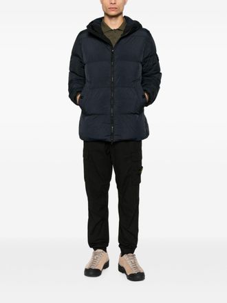 Stone Island Mens Down Jacket Navy Blue Padded &