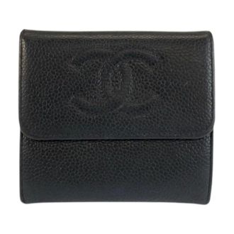 Chanel Portefeuille Tri-fold Pre-owned - Femme - Pre-owned - Noir - Taille: ONE Size