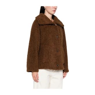 iBlues Femme, Vestes, Brun, Taille: 40 FR Faux Fur & Shearling Vestes