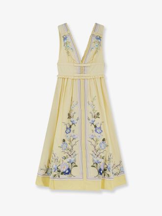 Self Portrait Long cotton dress with floral print - SELF PORTRAIT - gender_Woman