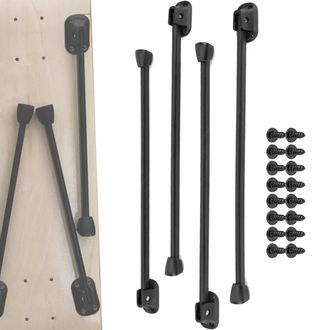 Generic Metalltischbeine - abnehmbare Klapptischbeine, Couchschrank Schminktisch Beine | Kratzschutz inklusive Befestigungsschrauben, schwarz faltbare M&ouml;belbe