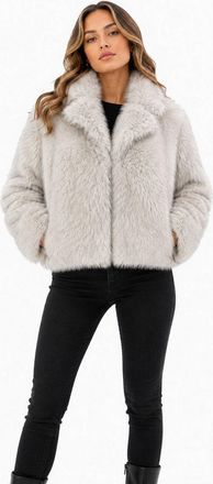 Eight2Nine Fleecejacke Kunstfelljacke Damen Fake Fur Kurzjacke &Uuml;bergangs Herbst Winter Jacke