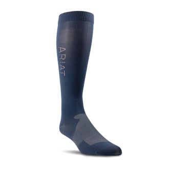Ariat TEK Radiant Socks in Blue, Size Medium