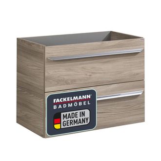 Fackelmann Waschtischunterschrank Luxor/Badschrank mit Soft-Close/Ma&szlig;e (B x H x T): ca. 79,5 x 60,5 x 45 cm/Schrank f&uuml;rs Badezimmer mit 2 Schubladen/Korpus: Brau