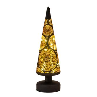 Coen Bakker LED Dekobeleuchtung Stimmungsbeleuchtung f&uuml;r Innen B&auml;umchen verschiedene Designs 3AA, Farbe:Schwarz Mandala