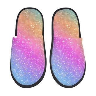 Generic Pantoufles DHiver Rainbow Amusant Cozy Hiver Pantoufles Lavables Chausson Hotel Pour Invit&eacute; Camping Chambre M