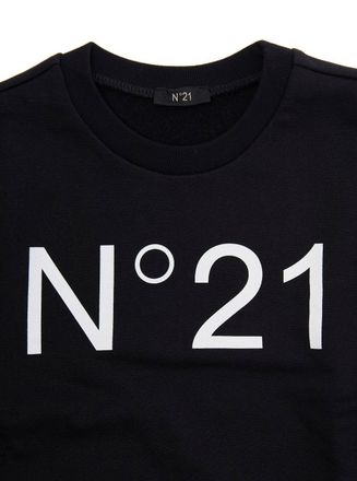 N&deg;21 Logo-Print Cotton Sweatshirt - Black