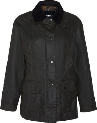 Barbour Damen-Wachsjacke Classic Beadnell mit Cordkragen, Relaxed Fit in