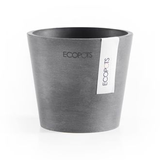 Ecopots Amsterdam 10,5 Blumentopf - L 10,5 cm x H 9,2 cm - Innen- und Au&szlig;enbereich