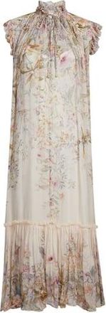 Zimmermann Robe midi Rebellion volant&eacute;e &agrave; fleurs