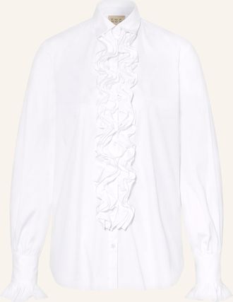 Émanou Émanou Hemdbluse Mit Rüschen weiss