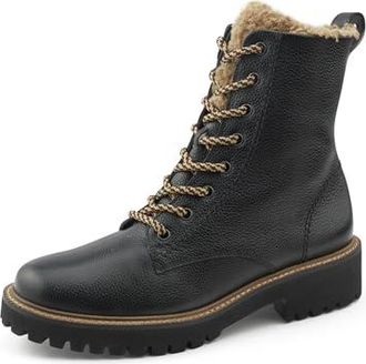 Paul Green Bottines &agrave; lacets pour femme avec doublure chaude, bottines &agrave; lacets pour femme, doublure chaude, Noir 01x, 39 EU