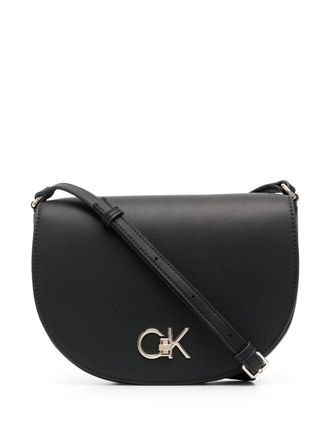 Calvin Klein sac &agrave; bandouli&egrave;re &agrave; plaque logo - Noir