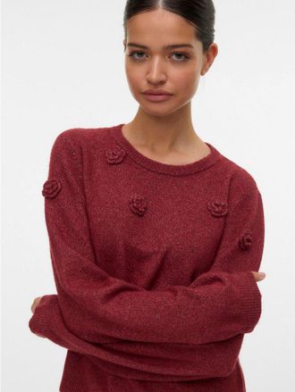 Vero Moda Rundhalspullover VMROSE LS O-NECK PULLOVER BOO