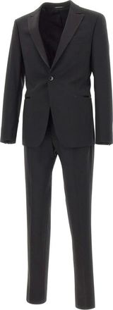 Emporio Armani Homme, Costumes, Noir, Taille: L Costume deux pi&egrave;ces en laine