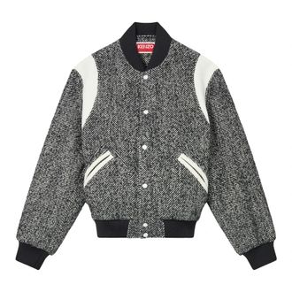 Kenzo Woll-Blousonjacke mit Knopfleiste - - Jackets - Herren - Schwarzk - XL
