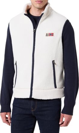 Napapijri Treser Sweater Weste f&uuml;r Herren, Wei&szlig;, M