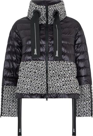 Herno Femme, Vestes, Noir, Taille: 38 FR Bomber en boucl&eacute; mode et nylon ultral&eacute;ger