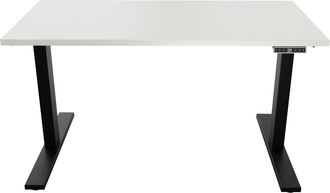 Bisley H&ouml;henverstellbarer Schreibtisch E-WonderTech, EWT1608005, Platte 005 wei&szlig;, Gestell 333 schwarz, H 630-1280 x B 1600 x T 800