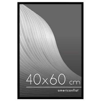 Americanflat Bilderrahmen 40x60 cm aus Kunststoff - schmaler Bilderrahmen 60x40 cm mit Plexi-Scheibe - Fotorahmen mit integrierter Aufh&auml;ngung f&uuml;r Hoch- und Querfor