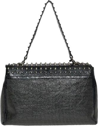 John Richmond Femme, Sacs, Noir, Taille: ONE Size Sac bandouli&egrave;re avec cha&icirc;ne et surface textur&eacute;e