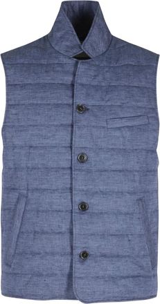 Seventy Homme, Vestes, Bleu, Taille: M Quilted Vest