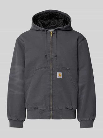 Carhartt Work in Progress Jacke mit K&auml;nguru-Tasche und Label-Detail