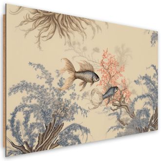 Feeby Bilder Marine Korallenriff 90x60 cm 1 tlg Schlafzimmer Modern Deco Panel MDF Kunstdruck Wand Bild Wanddeko Design Wohnzimmer Büro Flur Hotel Spa Pflan