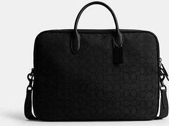 Coach Theo Arbeitstasche aus Signature-Jacquard