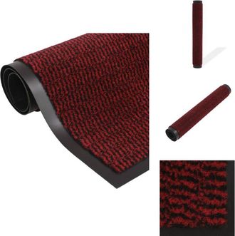 vidaXL Schmutzfangmatte Rechteckig Getuftet 120x180 cm Rot - Schmutzfangmatte - Eingangsmatte - Türmatte - Teppich - Wohnaccessoires
