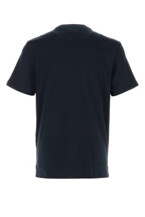 Brioni Mens Midnight Blue Cotton T-Shirt Exterior Exterior: T-shirts And Polos