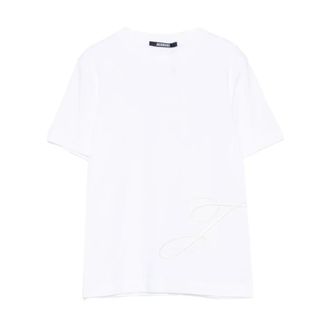 Jacquemus J Besticktes T-Shirt - - Tops - Damen - Wei&szlig; - L
