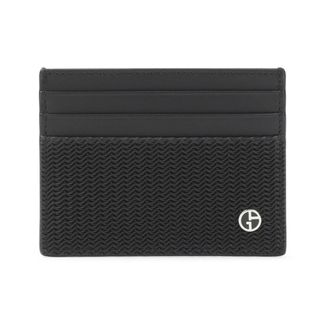 Giorgio Armani Textured Leather Card Holder - - Accessories - Herren - Schwarzk - ONE SIZE