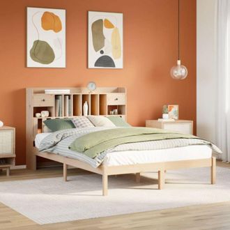 vidaXL Lit biblioth&egrave;que sans matelas 140x190 cm bois de pin massif Vidaxl