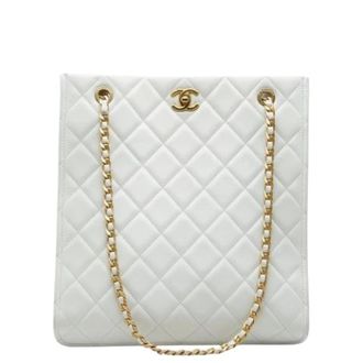 Chanel Pre-owned Vintage Schulter-Tote Bag - - Pre-owned - Damen - Wei&szlig; - ONE SIZE