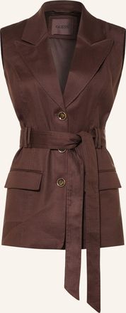Guess Blazerweste Carla Mit Leinen braun