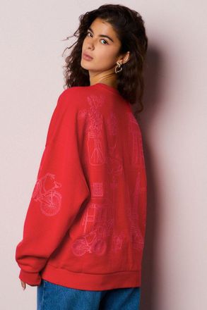 Next Sweater Sweatshirt mit Stickerei (1-tlg)