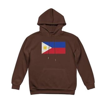 Generic Sweatshirts &Agrave; Capuche Mode Femmes Doublure Polaire Manches Longues Vintage Lacets Sweatshirts Les Philippines Drapeau Imprim&eacute; Chemises Cordon Hoodie H
