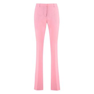 Versace Wollhose mit ausgestelltem Saum - - Trousers - Damen - Rosa - M