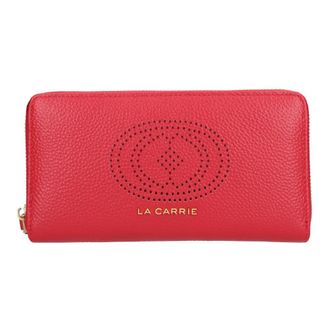 La Carrie Drilled Logo Big Wallet - - Accessories - Damen - Rot - ONE SIZE