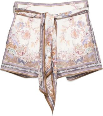 Zimmermann Femme, Shorts, Multicolore, Taille: 38 FR Luna Shorts