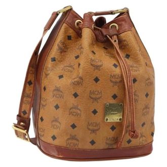 MCM Sac &agrave; bandouli&egrave;re en plastique Pre-owned - Femme - Pre-owned - Brun - Taille: ONE Size