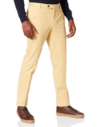 Hackett Mens Kensington Slim Pants, 0BRFALL Leaf, 44W/34L