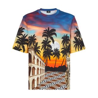 Fendi Summer in Roma T-Shirt - - Tops - Herren - Mehrfarbig - L