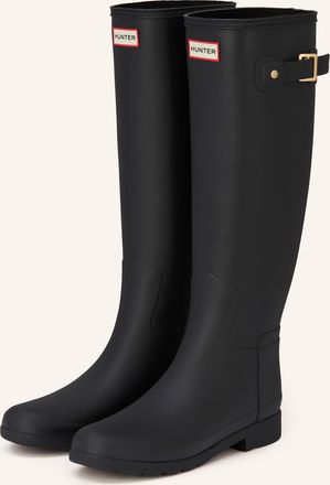 Hunter Gummistiefel Refined Gold Trim Tall schwarz