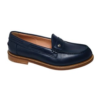 Pollini Femme, Chaussures, Bleu, Taille: 36 EU Mocassins en nappa &agrave; sacchetto